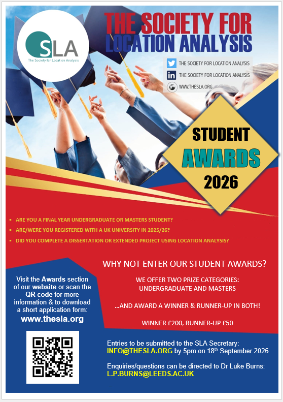 SLA Student Awards 2026 are open! - The Society for Location Analysis